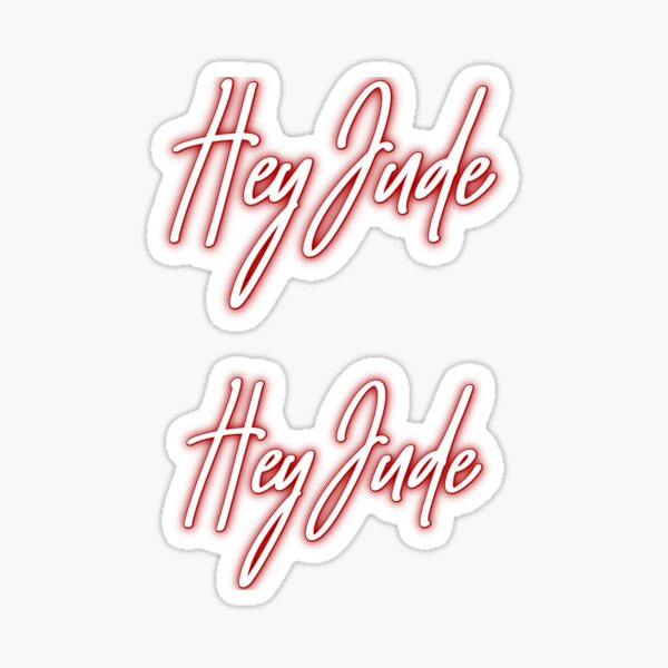 "hey jude" Sticker for Sale by stacyfashion | Redbubble