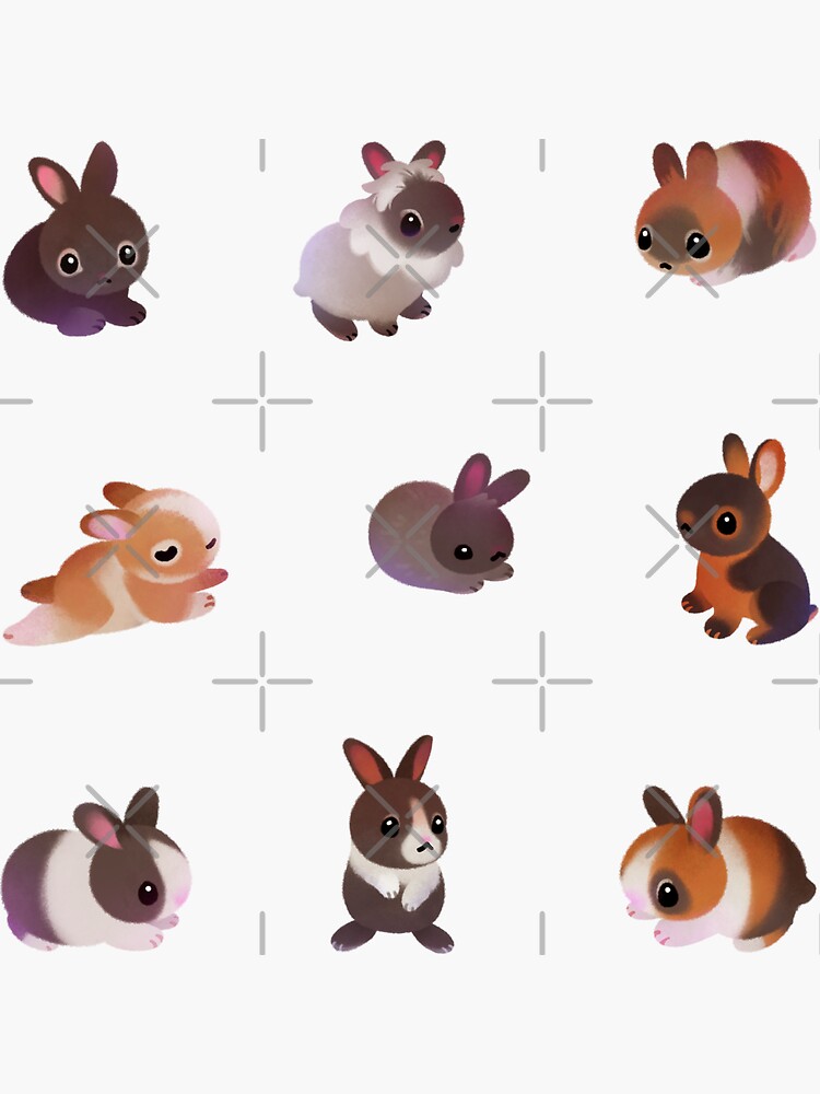 "Bunny day - other version" Sticker for Sale by pikaole | Redbubble