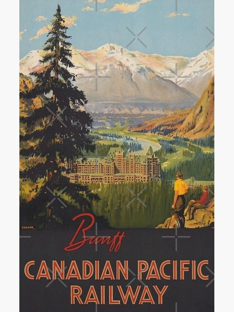 "Banff Canada Vintage Travel Poster | Old Canadian Tourism Art Deco ...