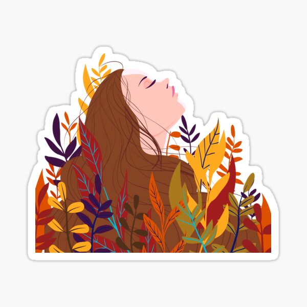 "autumn made for me" Sticker for Sale by Dressing-tops | Redbubble