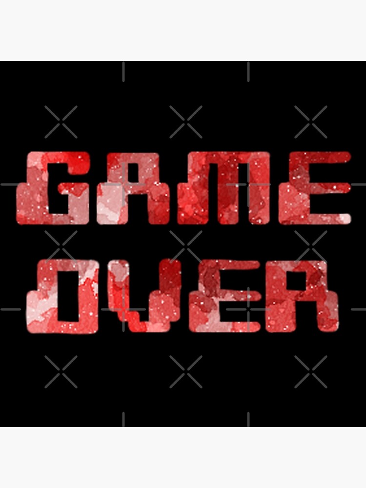 "Cute Aesthetic Red Game Over Design" Poster for Sale by Dr3amsInInk ...
