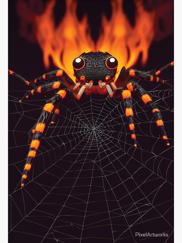 "Flaming Spider" Poster for Sale by PixelArtworks | Redbubble