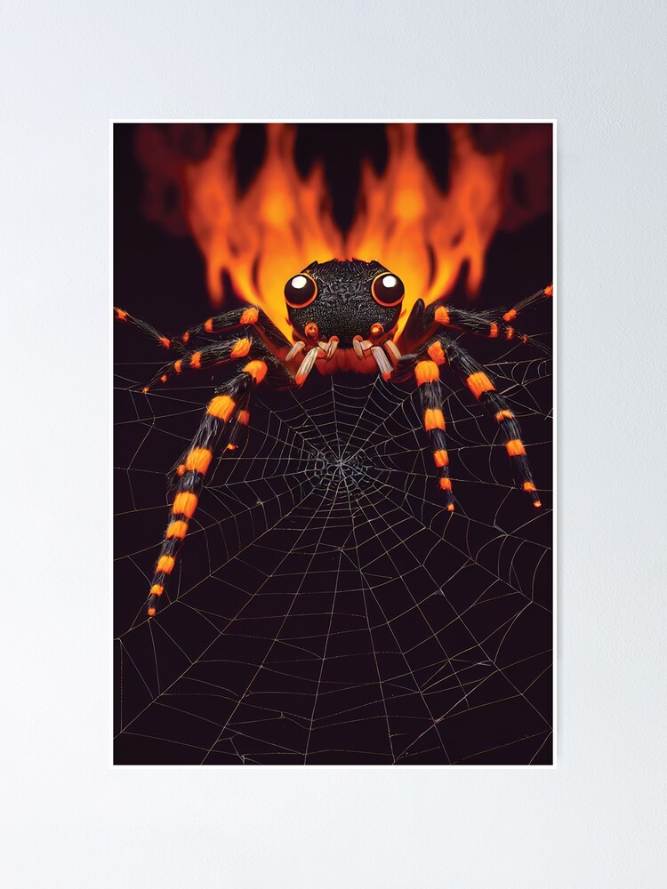 "Flaming Spider" Poster for Sale by PixelArtworks | Redbubble