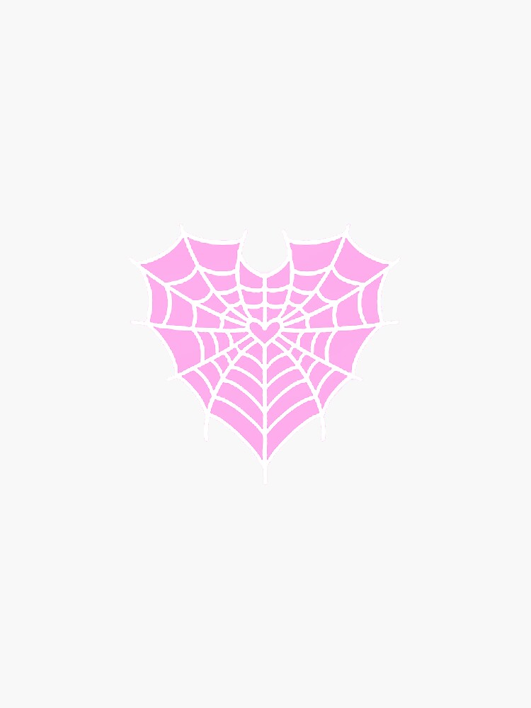 "cute pink spiderweb halloween" Sticker for Sale by Csig4 | Redbubble