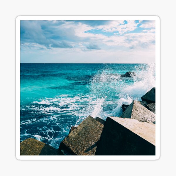 "blue ocean waves water" Sticker for Sale by Ancient-Egypt | Redbubble