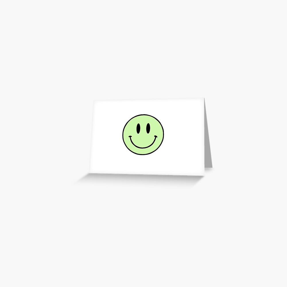 "lime green smiley face" Greeting Card for Sale by Sofiv10 | Redbubble