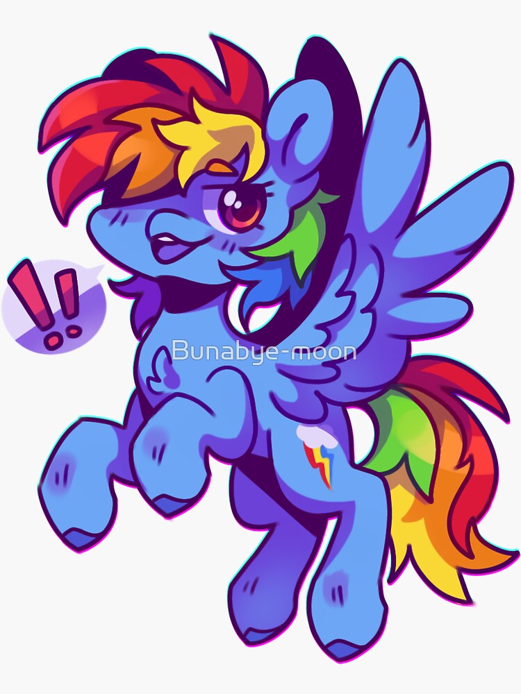 "Rainbow Dash Pop!" Sticker for Sale by Bunabye-moon | Redbubble