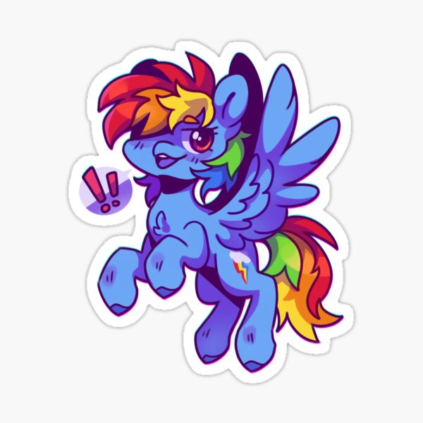 "Rainbow Dash Pop!" Sticker for Sale by Bunabye-moon | Redbubble