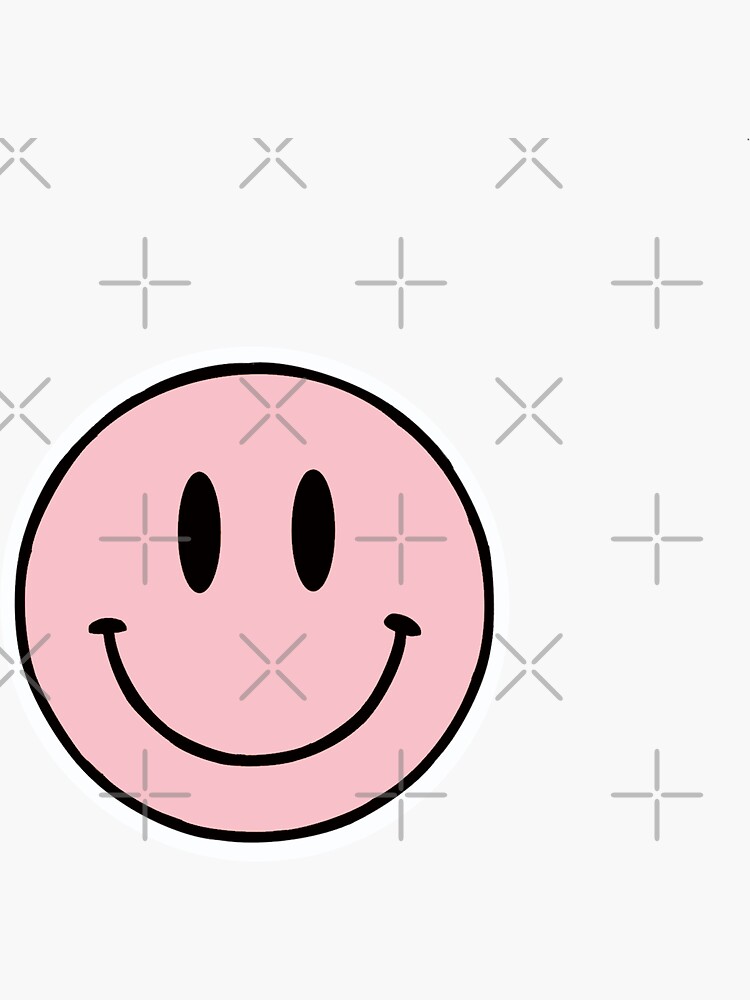 "light pink smiley face" Sticker for Sale by Sofiv10 | Redbubble