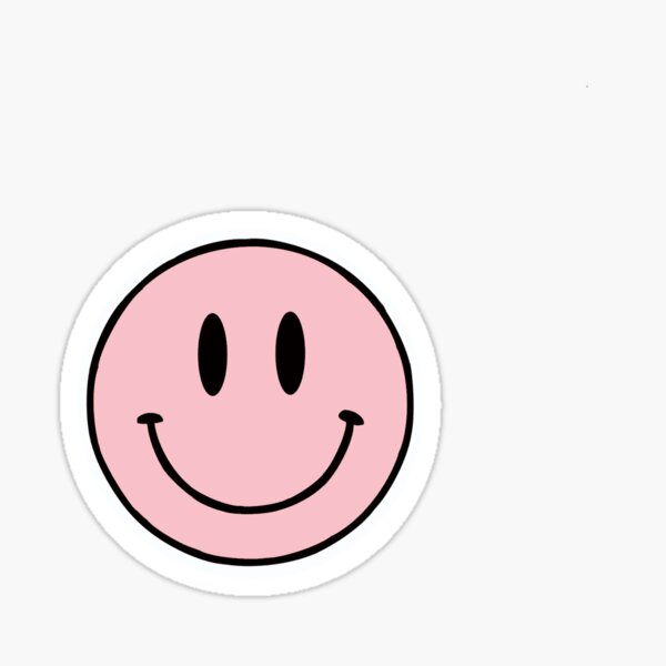 "light pink smiley face" Sticker for Sale by Sofiv10 | Redbubble