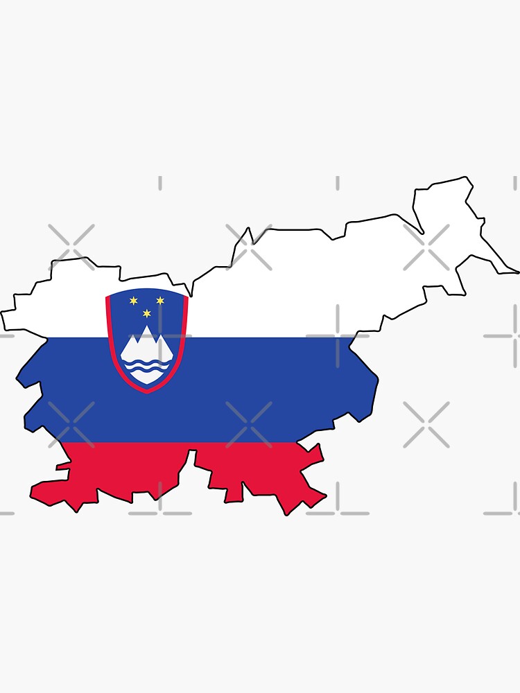 "Slovenia flag map" Sticker for Sale by emeksedesign | Redbubble