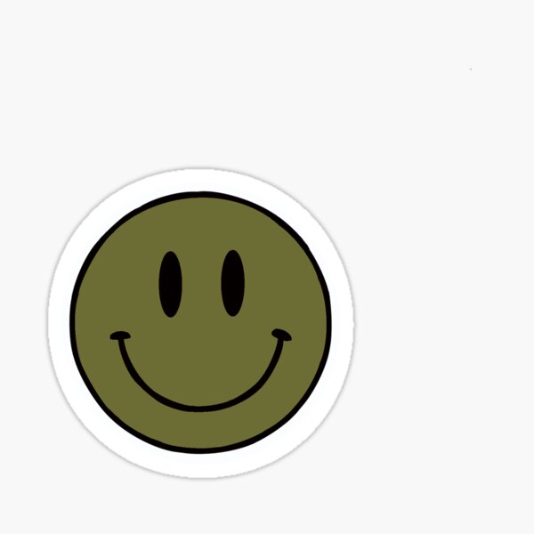 "dark green smiley face" Sticker for Sale by Sofiv10 | Redbubble