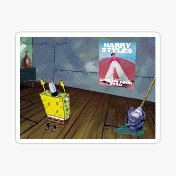 "Spongebob praising Harry " Sticker for Sale by DesignsByRikke | Redbubble
