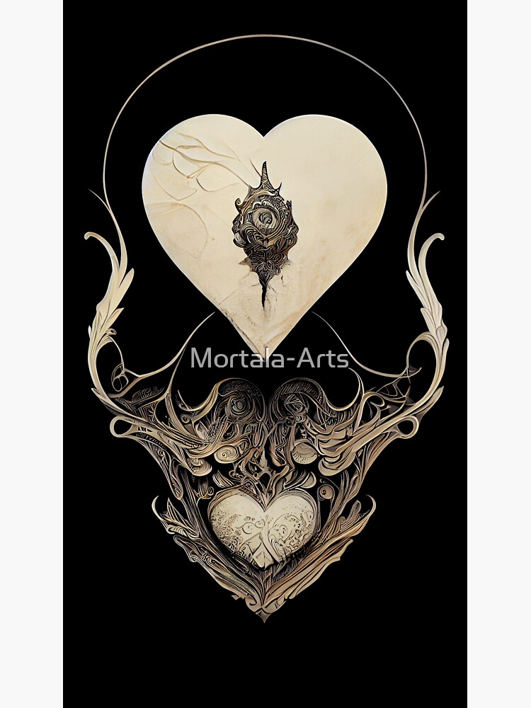 "Gothic Heart" Sticker for Sale by Mortala-Arts | Redbubble