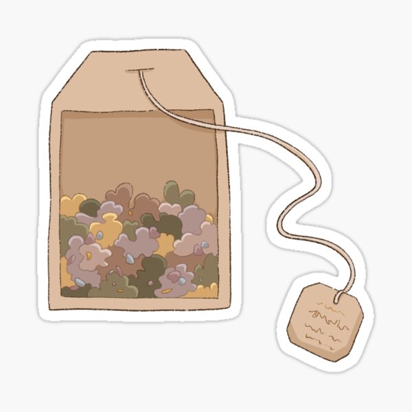 "Copy of Light Academia Aesthetic Tea Bag Sticker" Sticker for Sale by ...