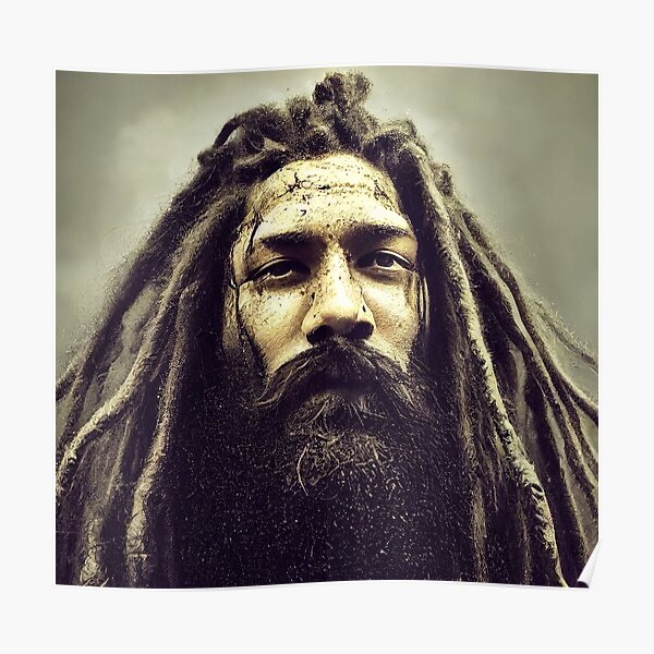 "Drawing of a Homeless Man with dreadlocks" Poster for Sale by ...