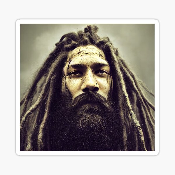 "Drawing of a Homeless Man with dreadlocks" Sticker for Sale by ...