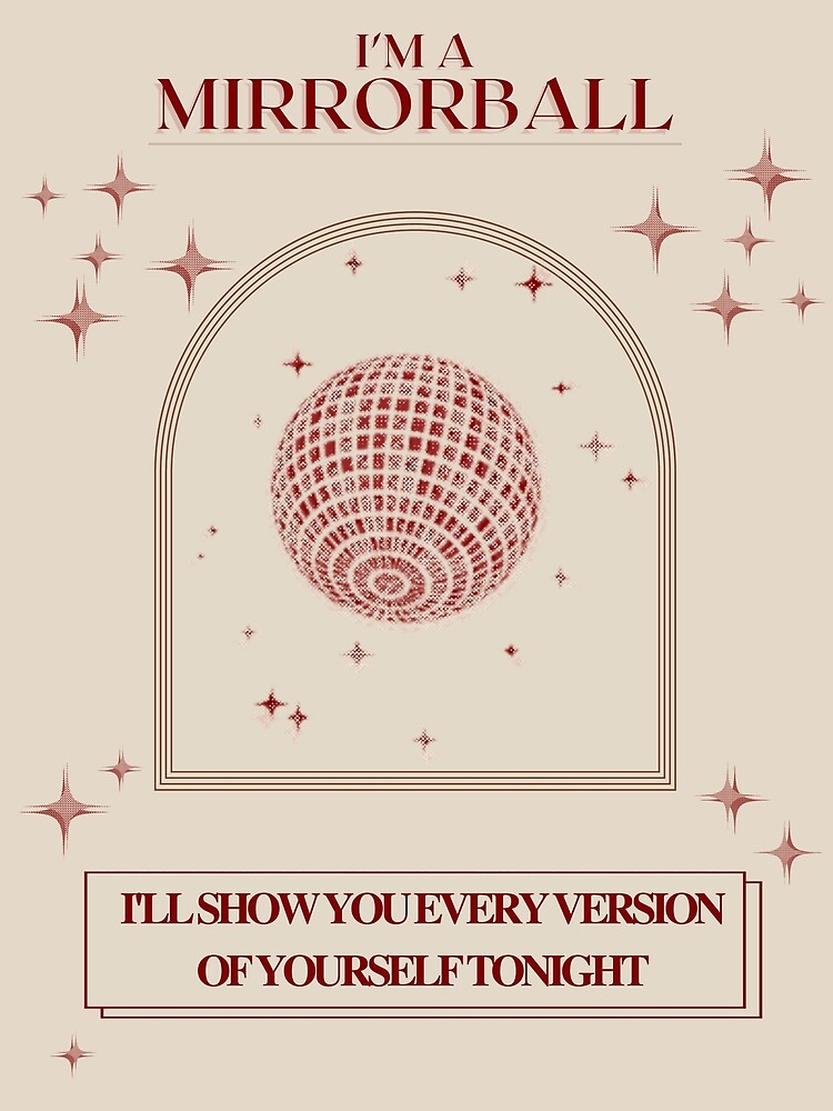 "Mirrorball Lyric Poster" Poster for Sale by Freshfroot | Redbubble