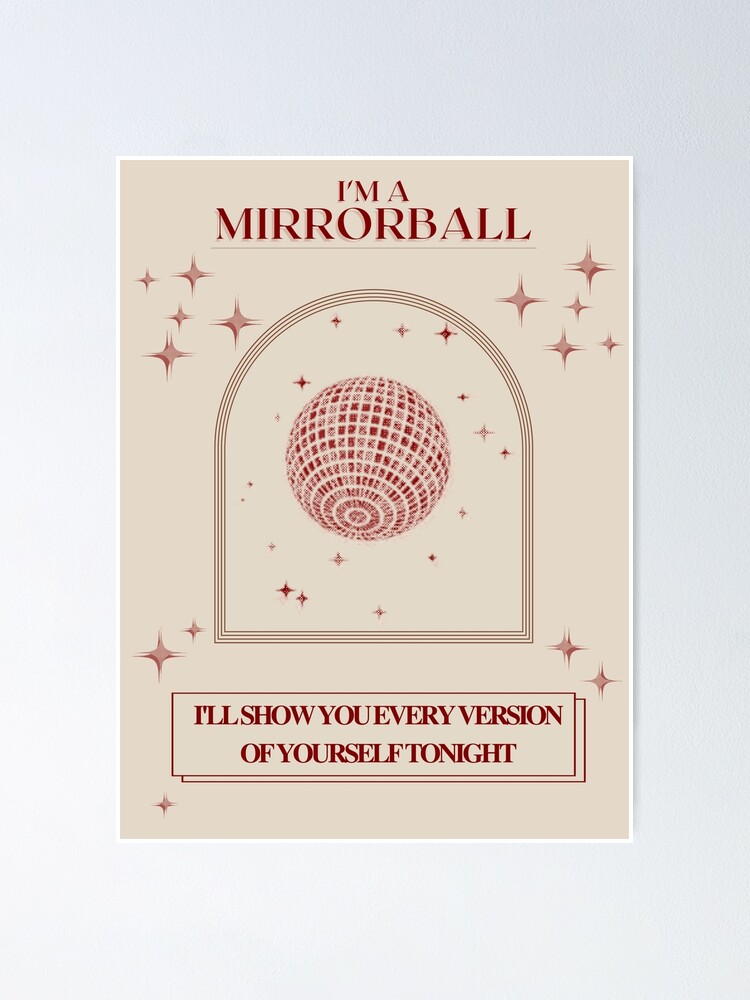 "Mirrorball Lyric Poster" Poster for Sale by Freshfroot | Redbubble
