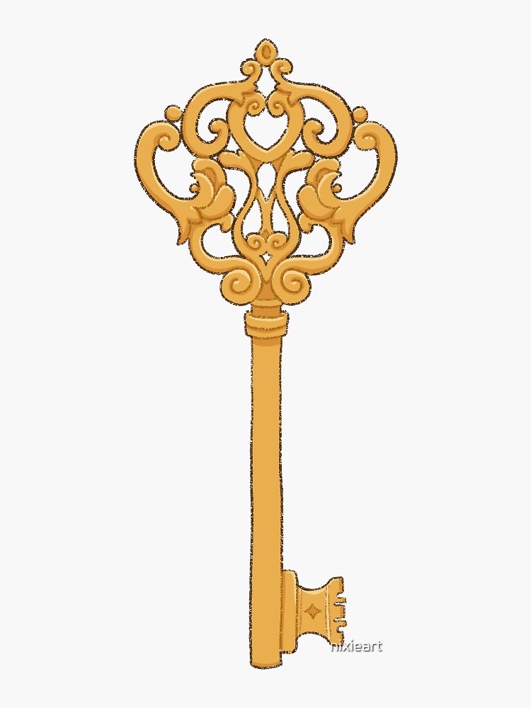 "Light Academia Aesthetic Key Sticker" Sticker for Sale by nixieart ...