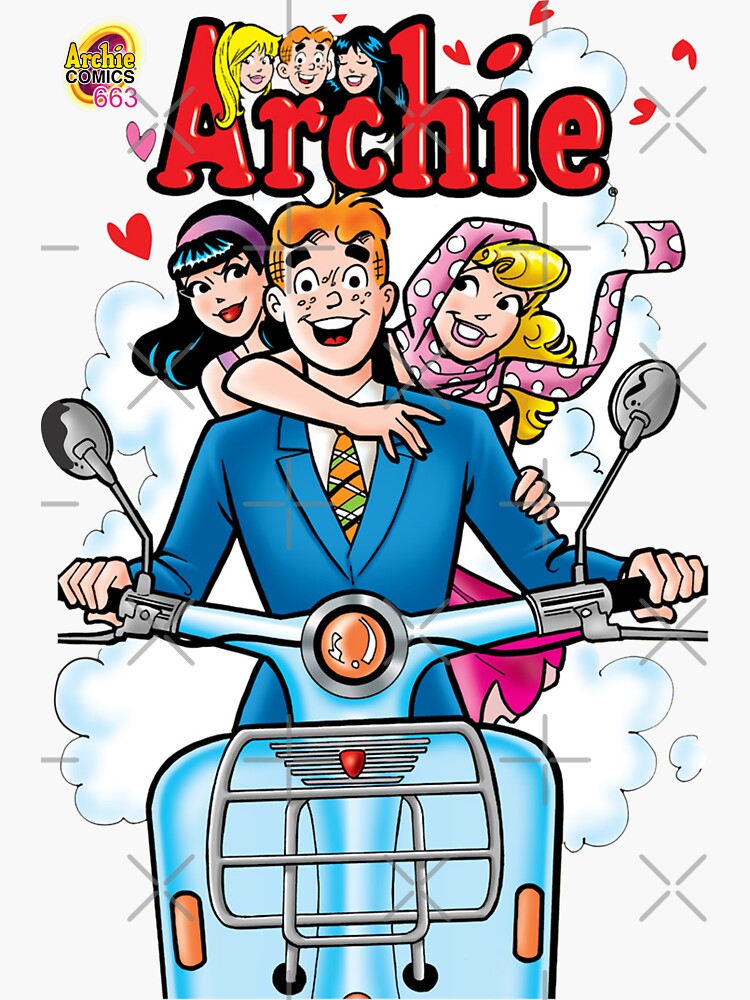 " Archie and his girls vintage retro comics" Sticker for Sale by ...