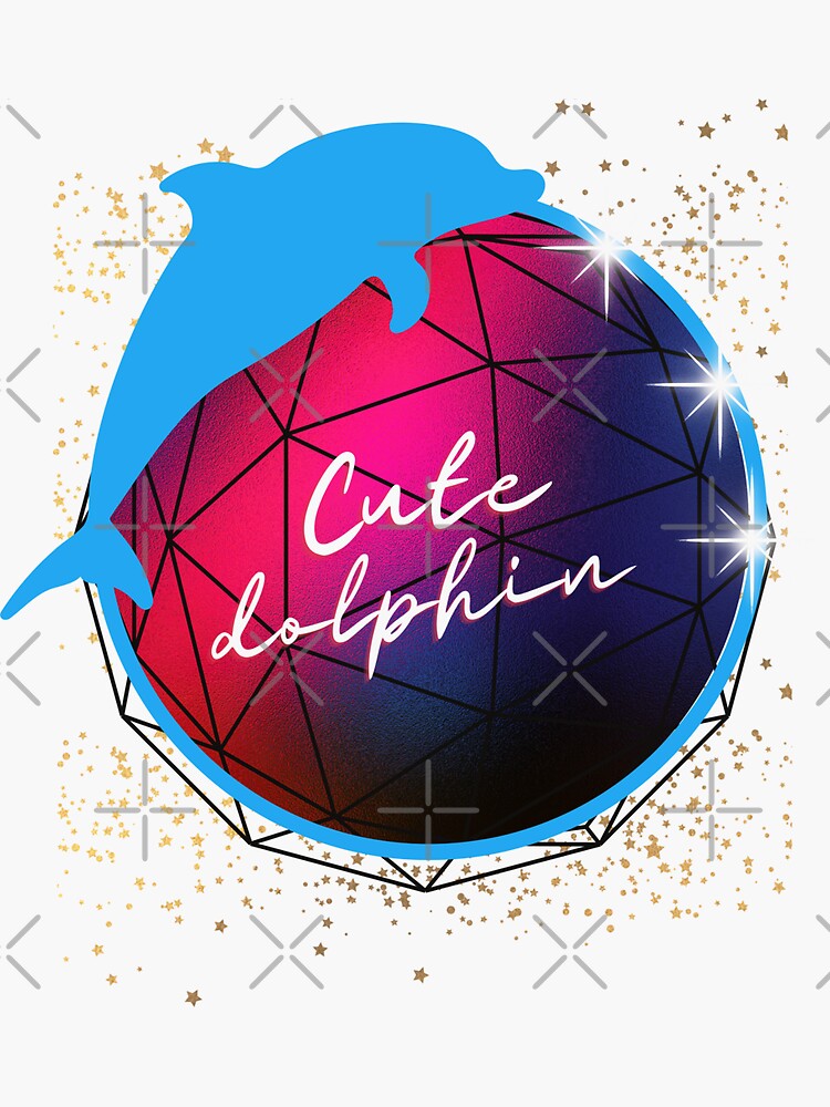 "Baby Blue Dolphin" Sticker for Sale by CorneliusDesign | Redbubble