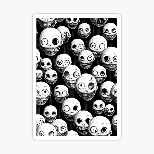 "Creepy Faces" Sticker for Sale by PixelArtworks | Redbubble