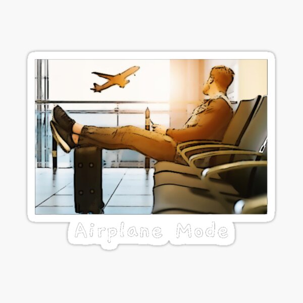 "Airplane Mode Outfit Do not disturb " Sticker for Sale by BinkyBarnez ...