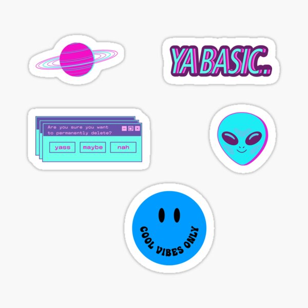 "Aesthetic sticker pack " Sticker for Sale by TiredBrand | Redbubble