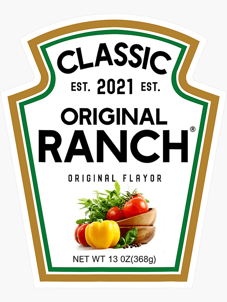 "Ranch Sauce Green Salad Dressing Halloween Costume Matching" Sticker ...