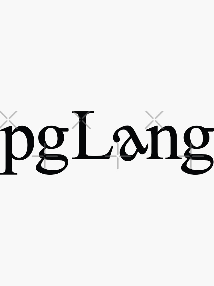 "Pg Lang Merch Pglang Logo" Sticker for Sale by RayessAya | Redbubble