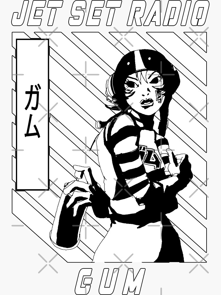 Jet Set Radio Sticker For Sale By Justcookies Redbubble