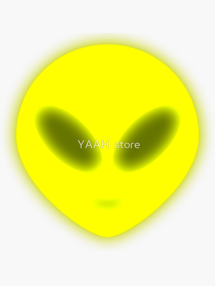 "yellow alien" Sticker for Sale by YASSINKE | Redbubble