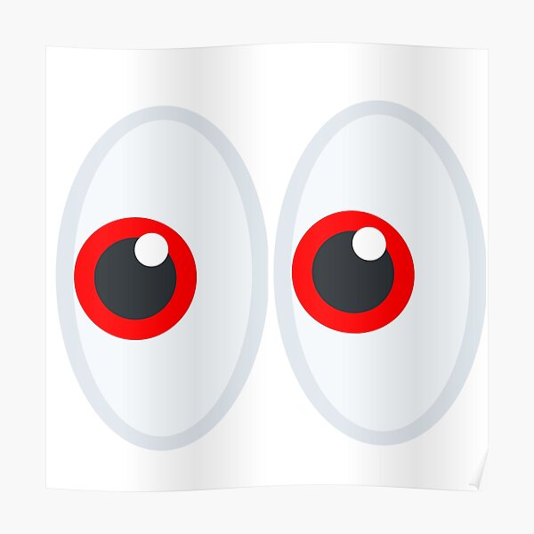 "Red_Eyes Emoji" Poster for Sale by MasterBlankie | Redbubble