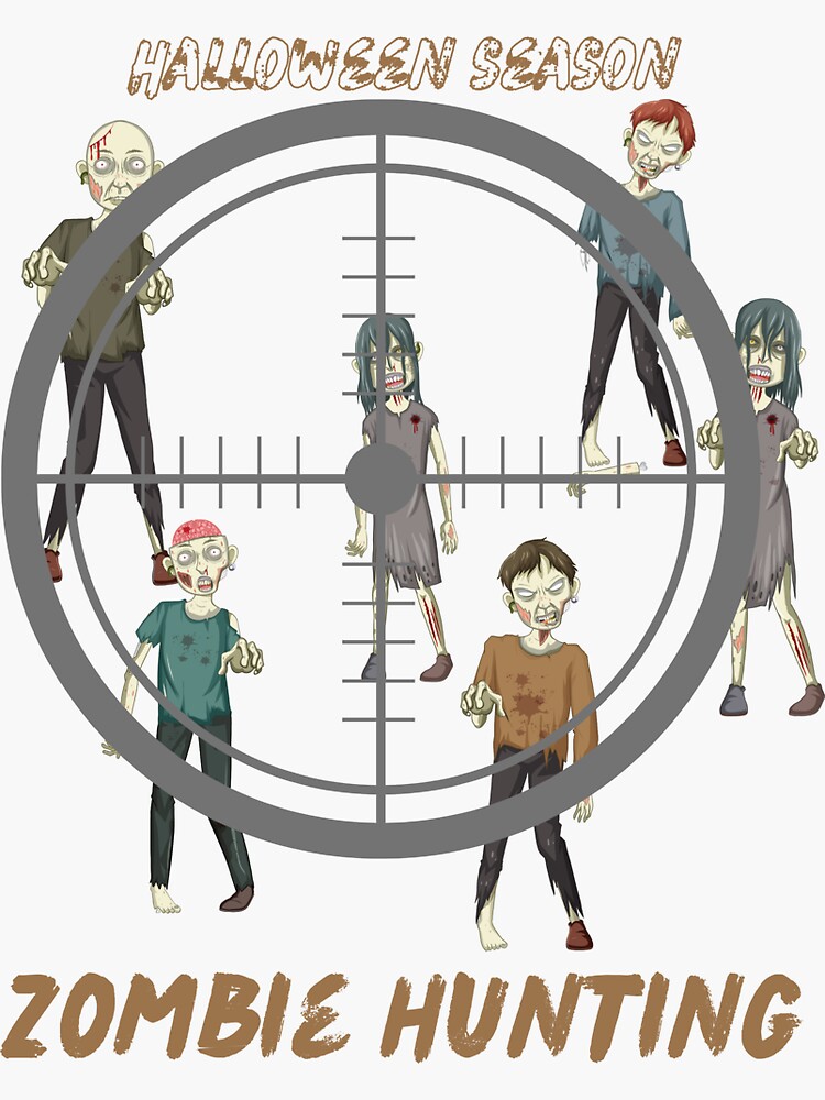 "Halloween season zombie hunting sniper lens" Sticker for Sale by ...