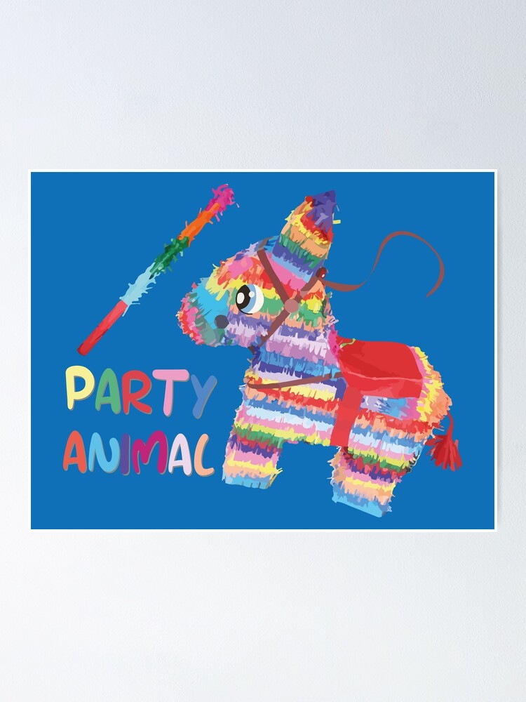 "Mexican donkey colorful piñata party animal cute funny design fiesta ...