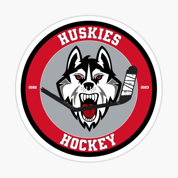 "Huskies Hockey Team" Sticker for Sale by thomasomorris | Redbubble