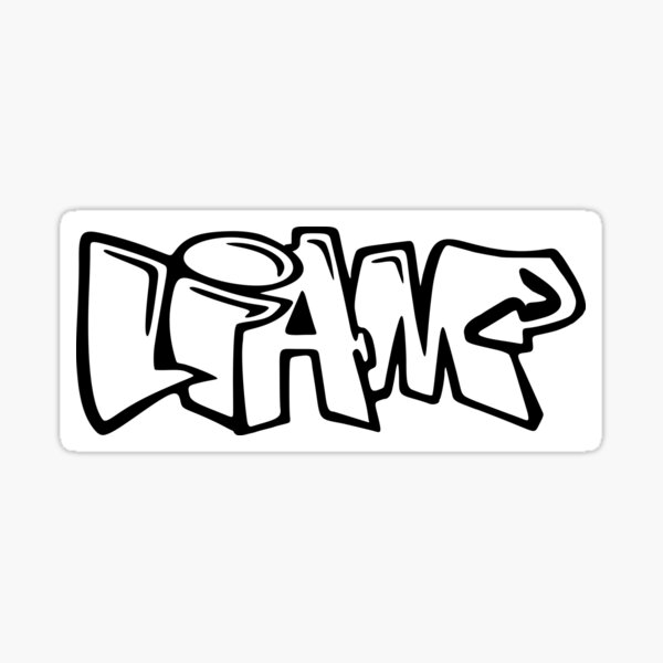 "Liam - Graffiti Name Design" Sticker for Sale by NameThatShirt | Redbubble