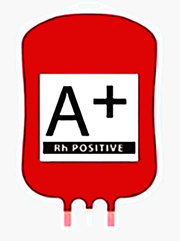 "Blood Type A+" Sticker for Sale by jennstore | Redbubble