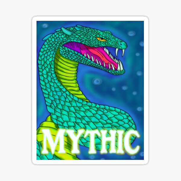 "Mythic - Sea Serpent" Sticker for Sale by Follow-The-Drip | Redbubble