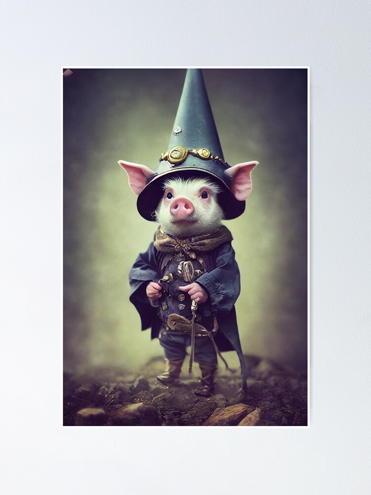 "Wizard pig" Poster for Sale by Mr-Gman | Redbubble