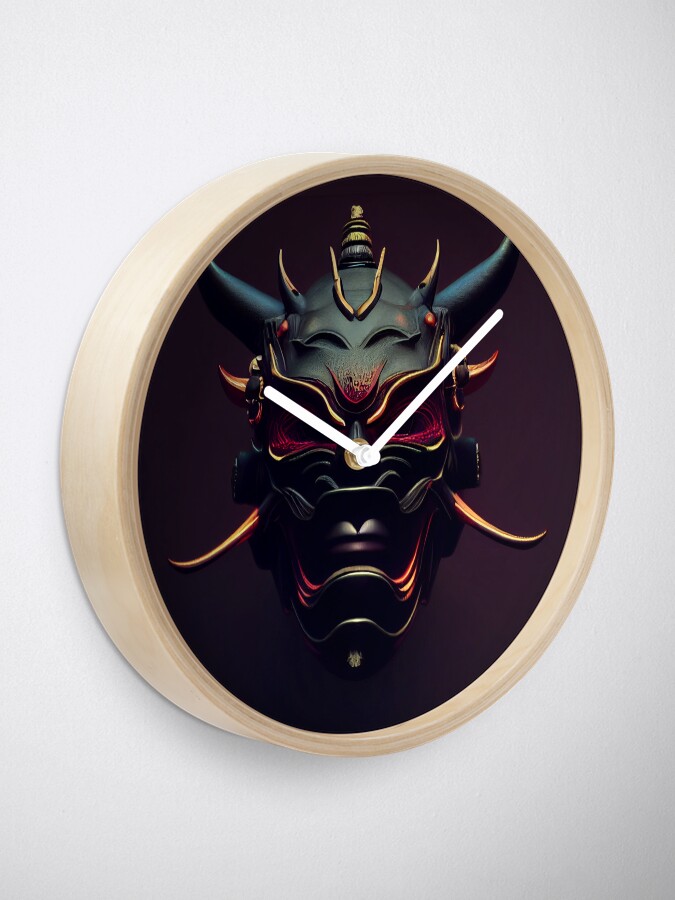 "cyberpunk japanese demon mask ancient guard oni samurai mask AI ...