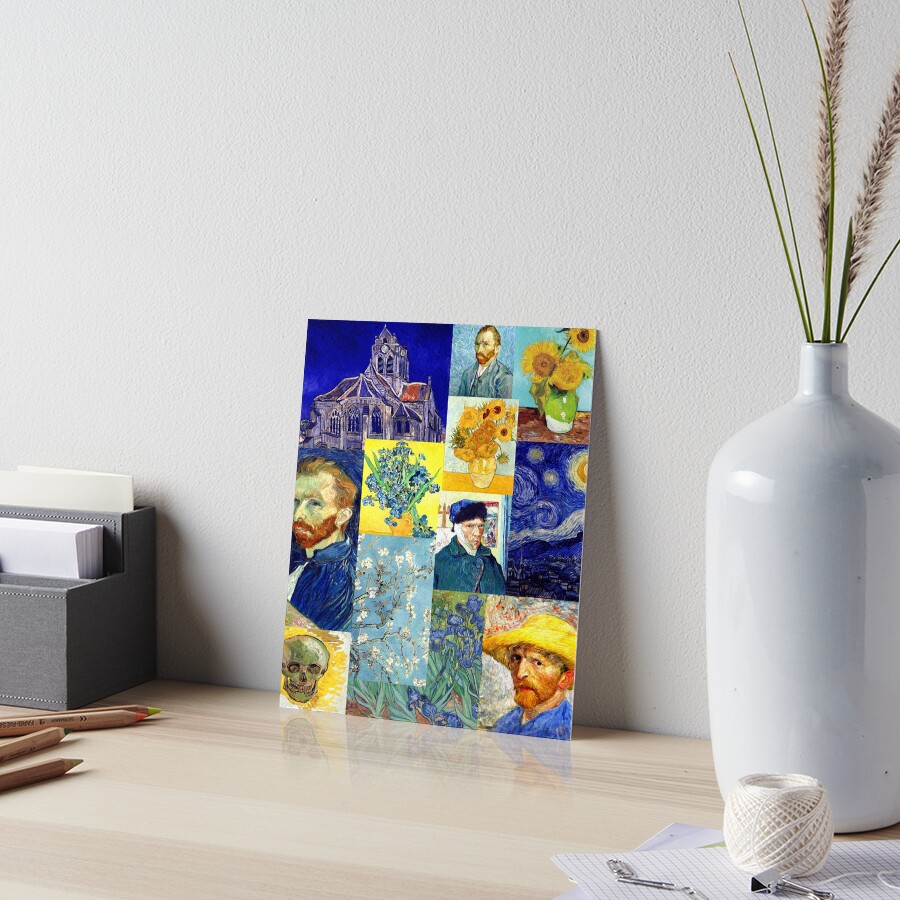 "Collage Of Vincent Van Gogh Famous Paintings" Art Board Print for Sale ...