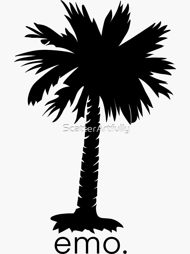 "emo. Palm tree" Sticker for Sale by ScatterArtfully | Redbubble