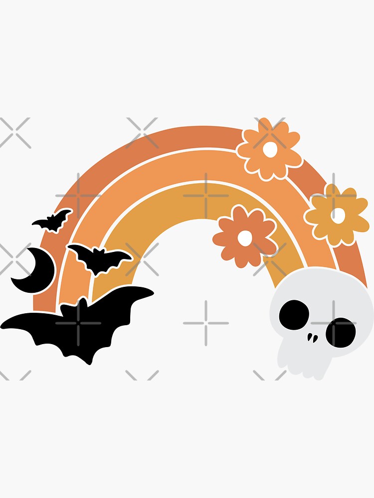 "Spooky Rainbow" Sticker for Sale by caitsstickers2 | Redbubble