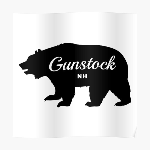 "Gunstock Mountain NH Bear - Gunstock Ski Resort New Hampshire" Poster ...