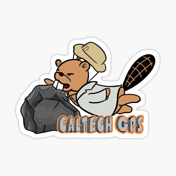"caltech gps beaver" Sticker for Sale by emu-with-a-pen | Redbubble