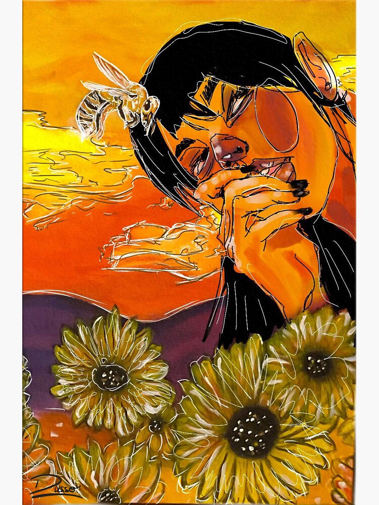 "Flower girl, an artistic rap digital portrait" Sticker for Sale by ...