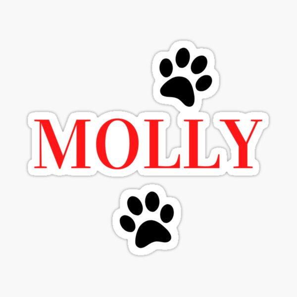 "Molly- pet name design" Sticker for Sale by nmalarcher | Redbubble