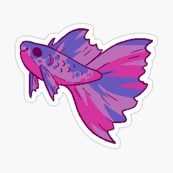 "Bi Pride Pastel Betta Fish" Sticker for Sale by slimestra | Redbubble